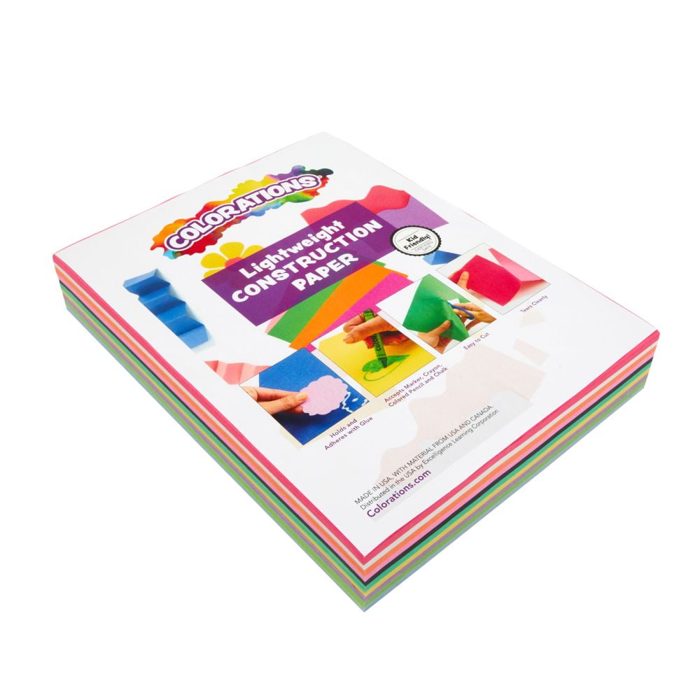 Discount School Supply Lightweight Construction Paper, 300 Sheets, 10 ...
