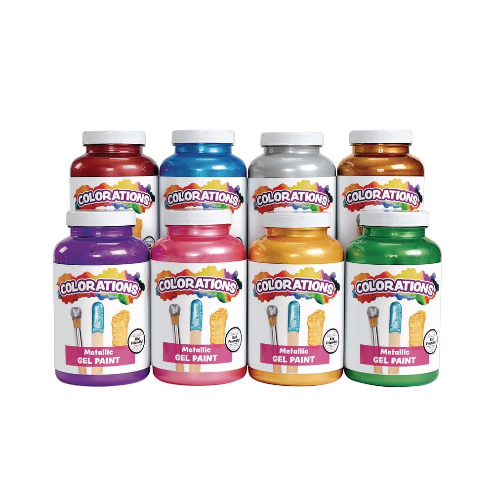 Colorations Metallic Gel Paints, 16oz - Set of 8 - Walmart.com