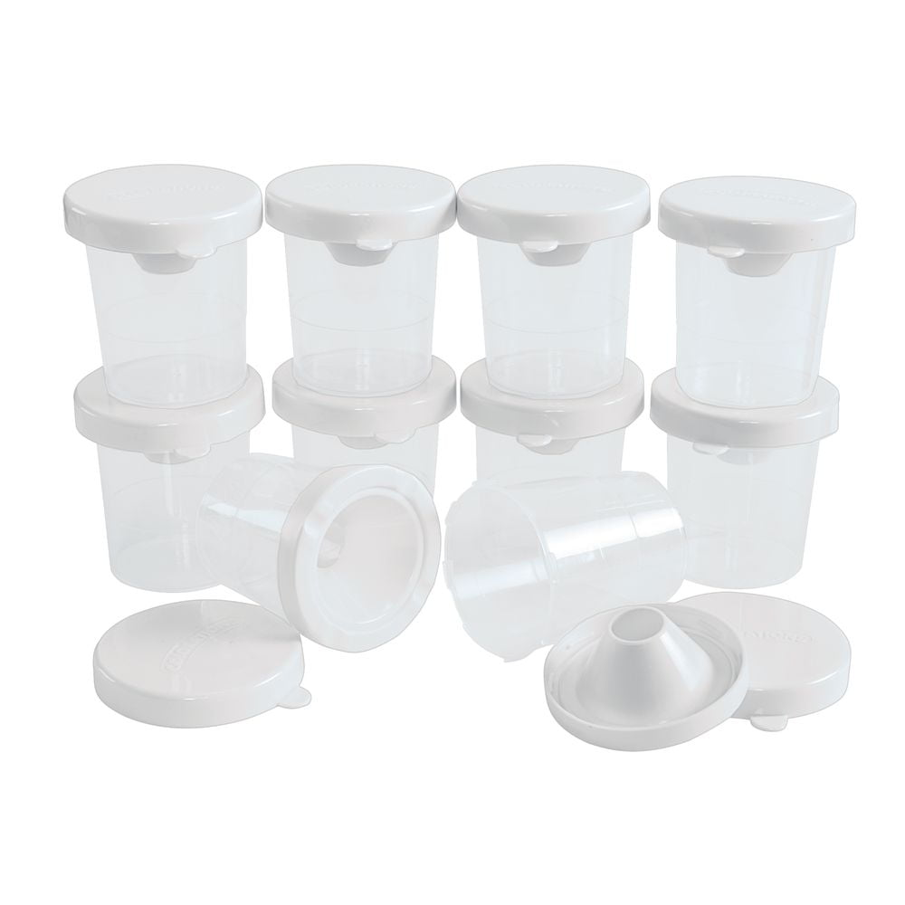 Colorations No-Spill White Lid Paint Cups - Set of 10 - Walmart.com