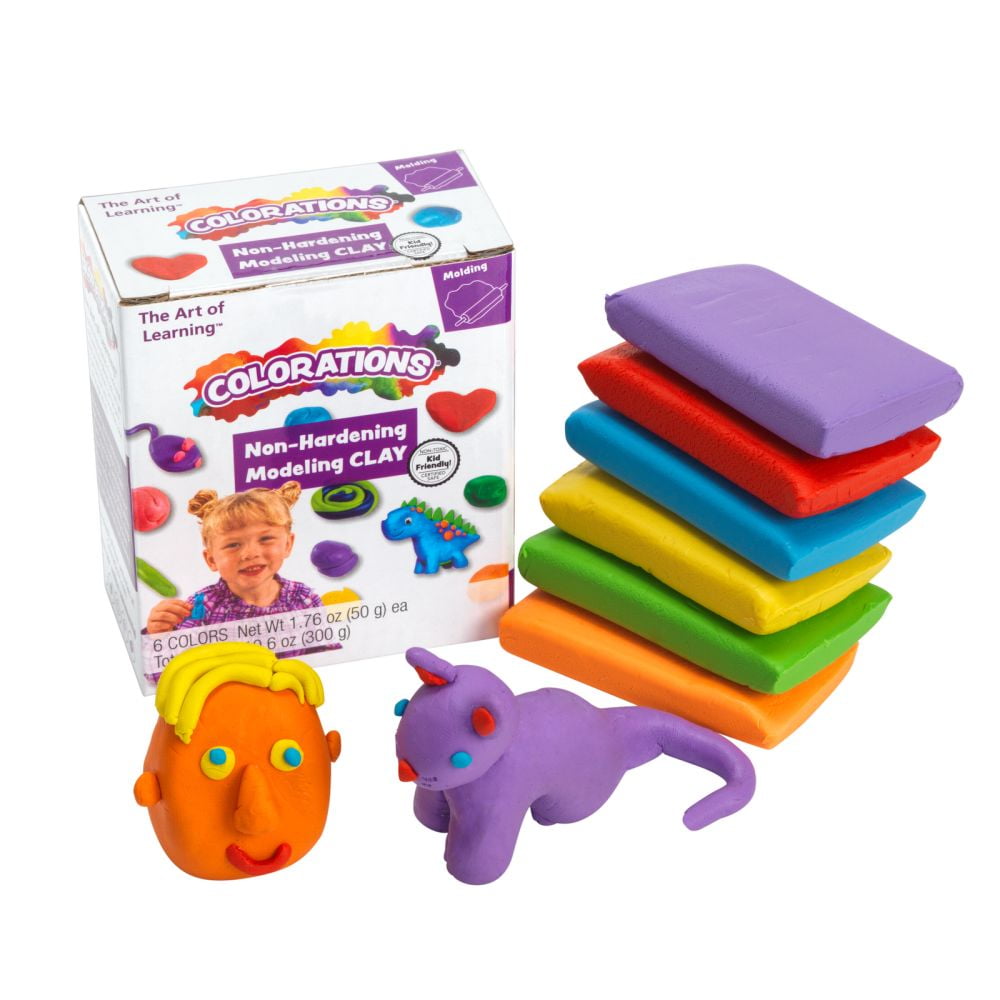 Colorations Non-Hardening Clay - Set of 6 - Walmart.com