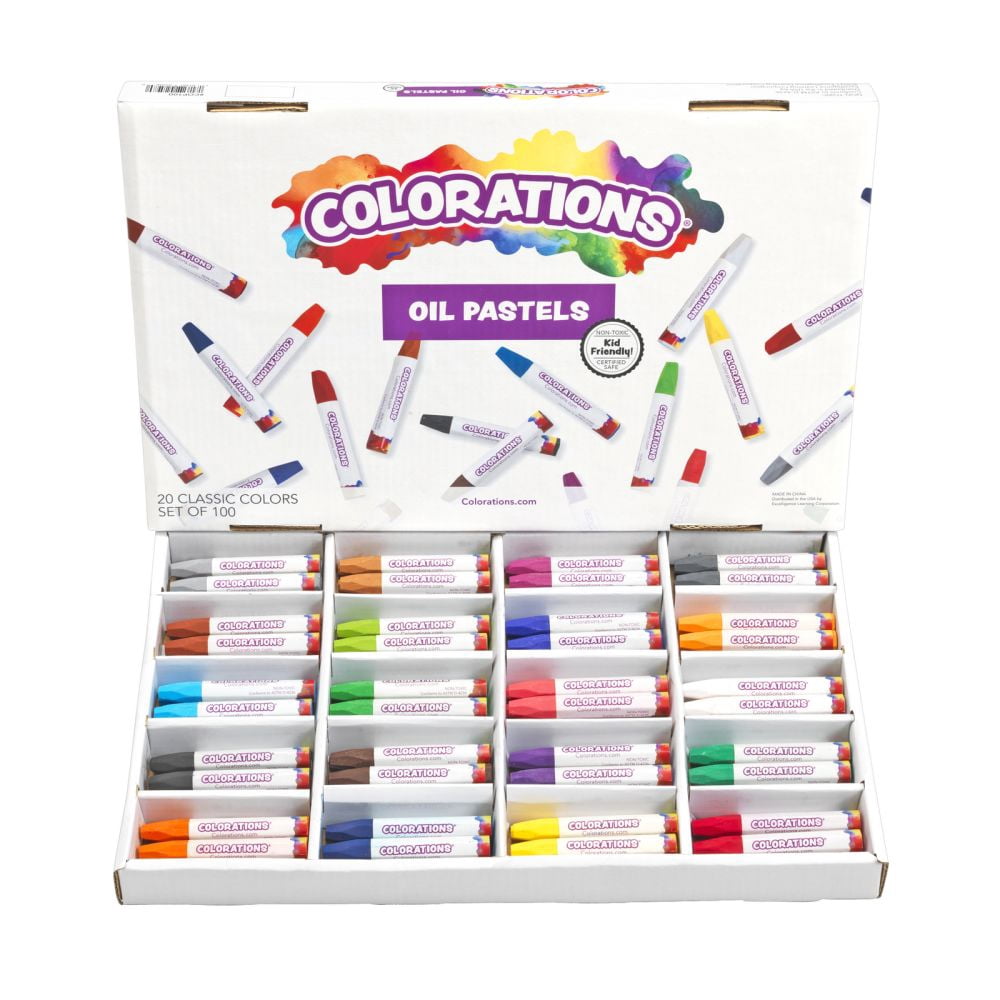 Colorations Oil Pastels Classroom Pack - Set of 100 - Walmart.com