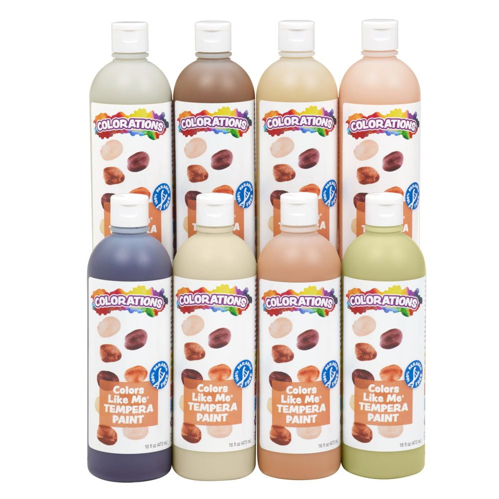 Colorations Colors Like Me Washable Tempera Paint, Set of 8, Kid-Safe ...
