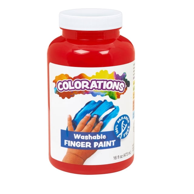 Colorations Paraben-Free Washable Finger Paint, Red - 16 oz. - Walmart ...
