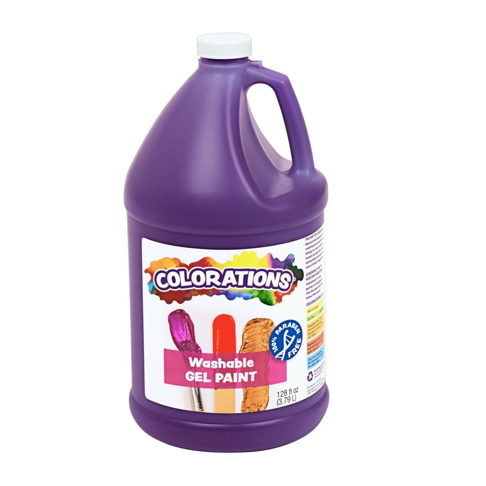 Colorations Paraben-Free Washable Gel Paint, Purple- Gallon - Walmart.com