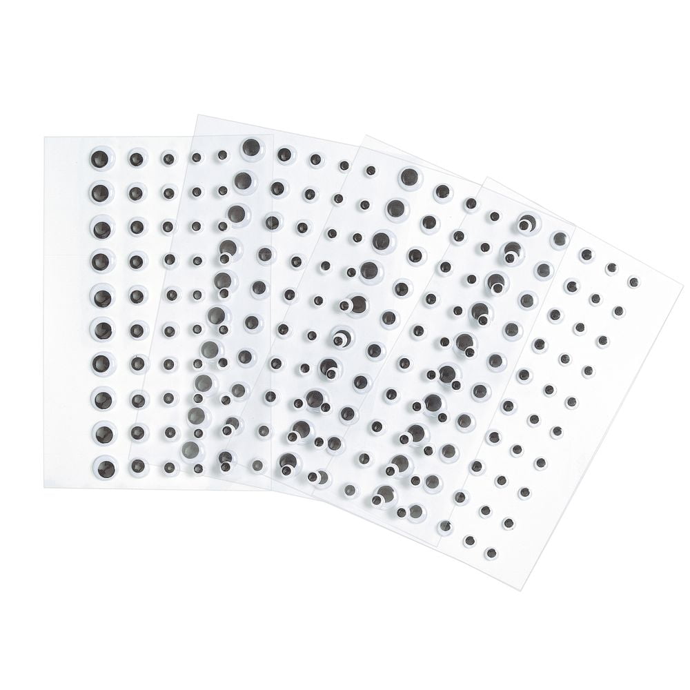 Colorations Peel & Stick Wiggly Eyes - 500 Pieces - Walmart.com