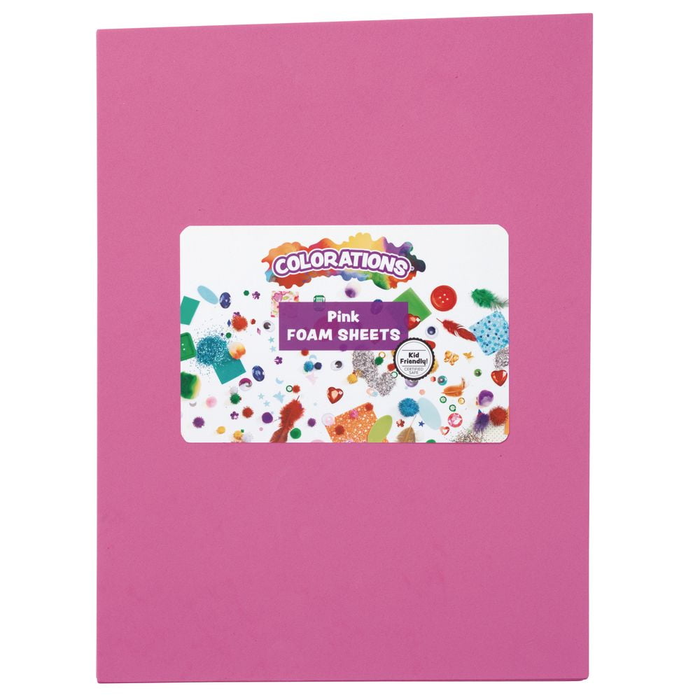 Colorations Pink Foam Sheets - 10 Pack - Walmart.com