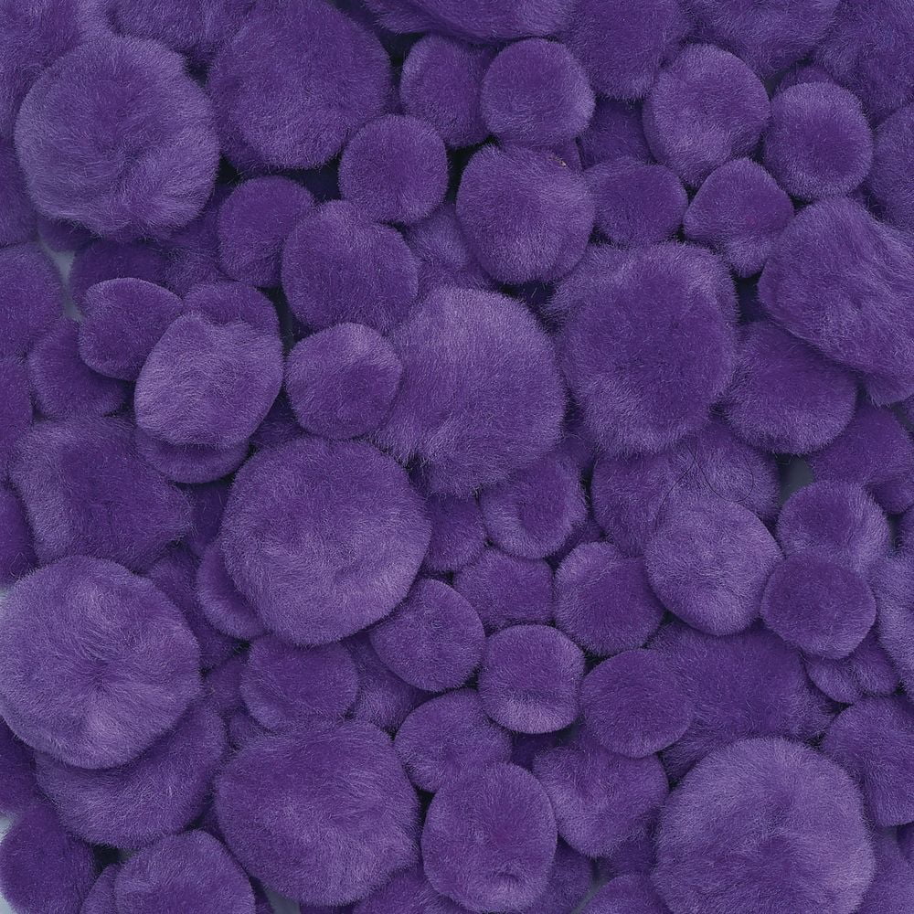 Colorations Pom-Poms, Purple - 100 Pieces - Walmart.com