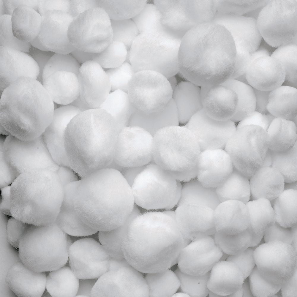 Colorations Pom-Poms, White - 100 Pieces - Walmart.com