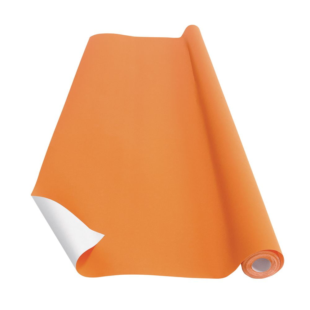 Colorations Prima-Color Fade-Resistant Paper Roll - Orange 47 7/8\" x ...