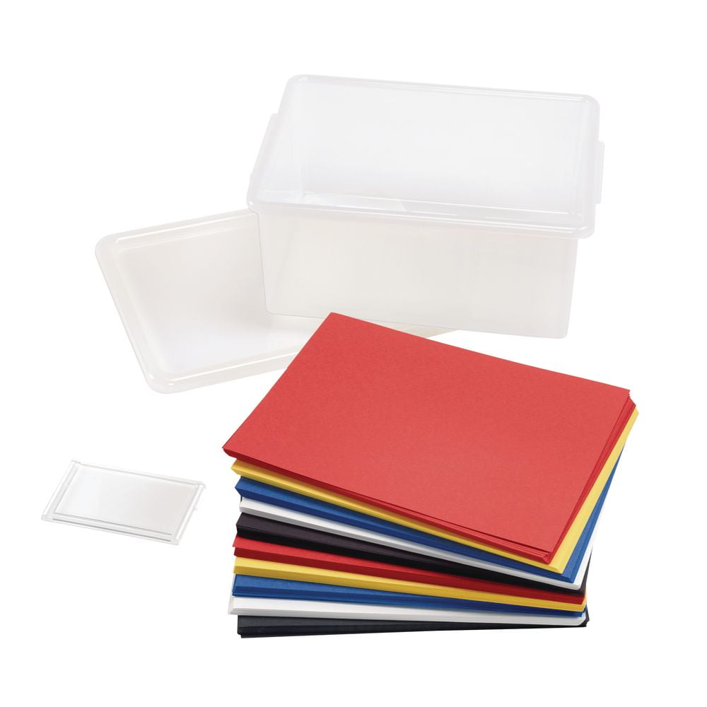 Colorations Primary Colors Construction Paper with Storage Bin - 500 ...