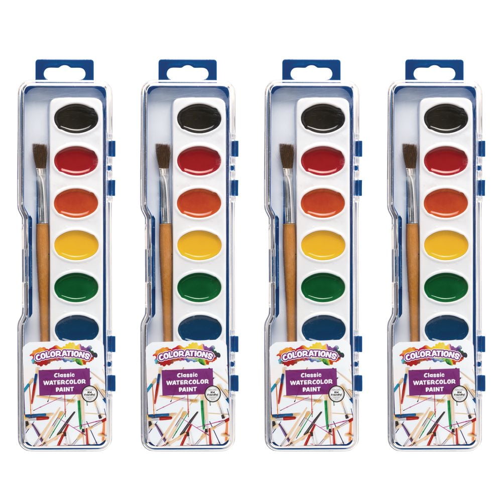 Colorations Regular Best Value Watercolor Paints, 4 Palettes, 8 Colors ...