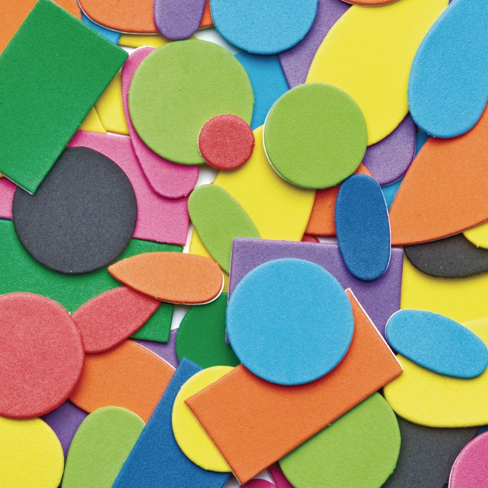 Colorations Self-Adhesive Foam Shapes - Set of 1, 000 - Walmart.com