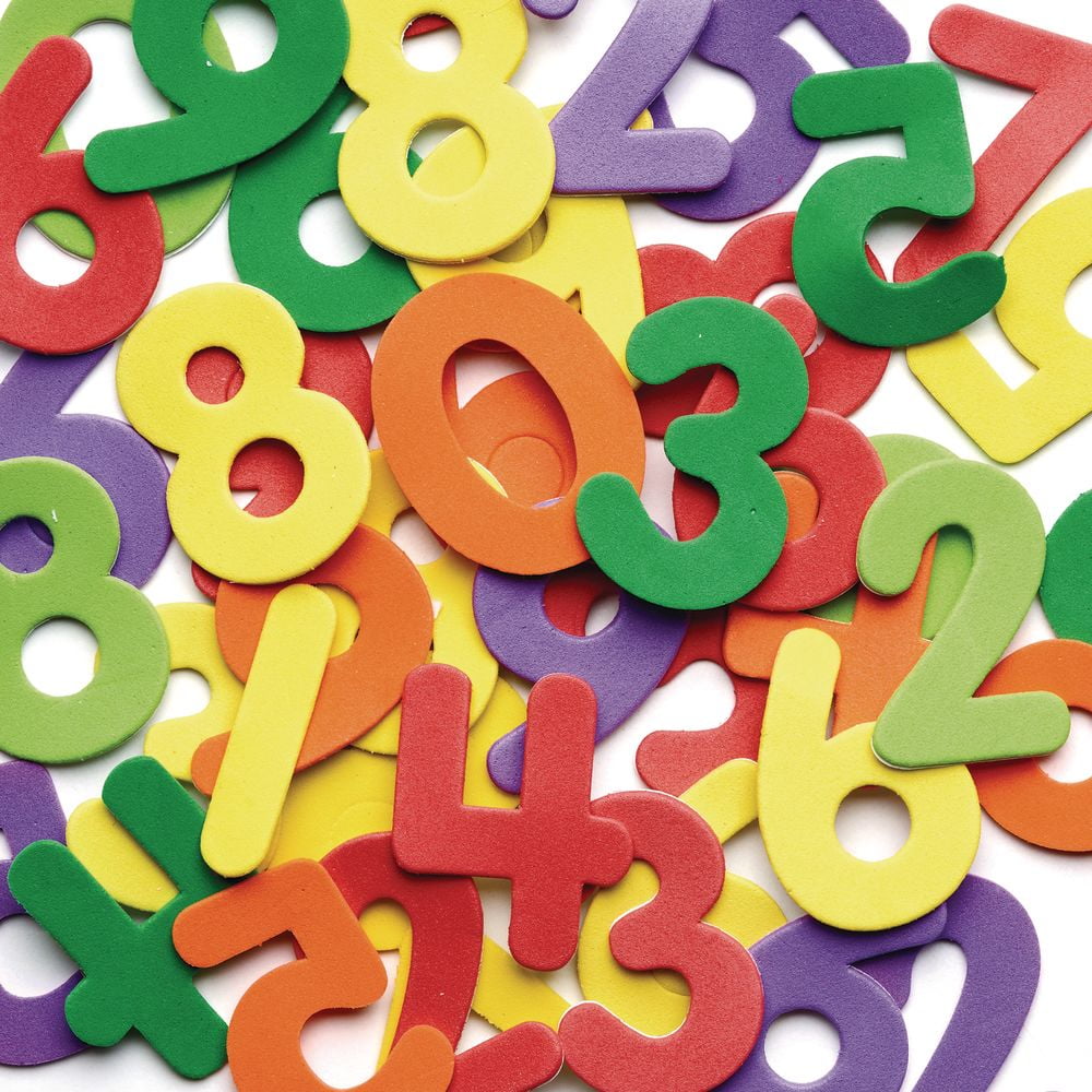 Discount School Supply, Self-Adhesive Number Foam Shapes, Colorful Foam ...