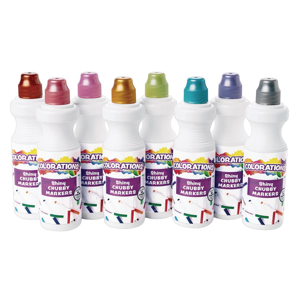 Colorations Shiny Chubbie Markers - Set of 8 - Walmart.com