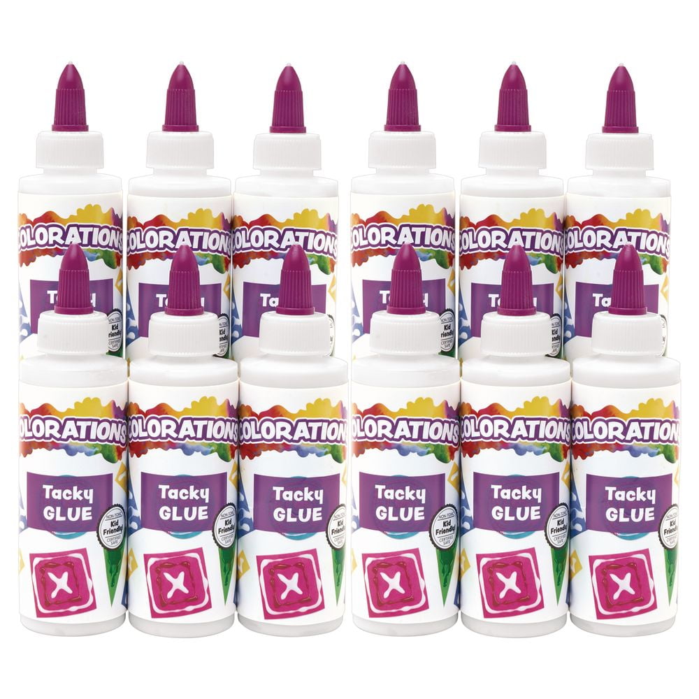 Colorations Tacky Glue, 4oz - 2 Sets, 6 Per Set, 12 Total - Walmart.com