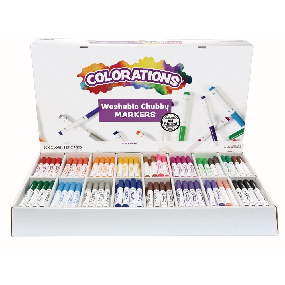 Colorations Washable Chubby Marker Smart Value Pack - Set of 300 ...