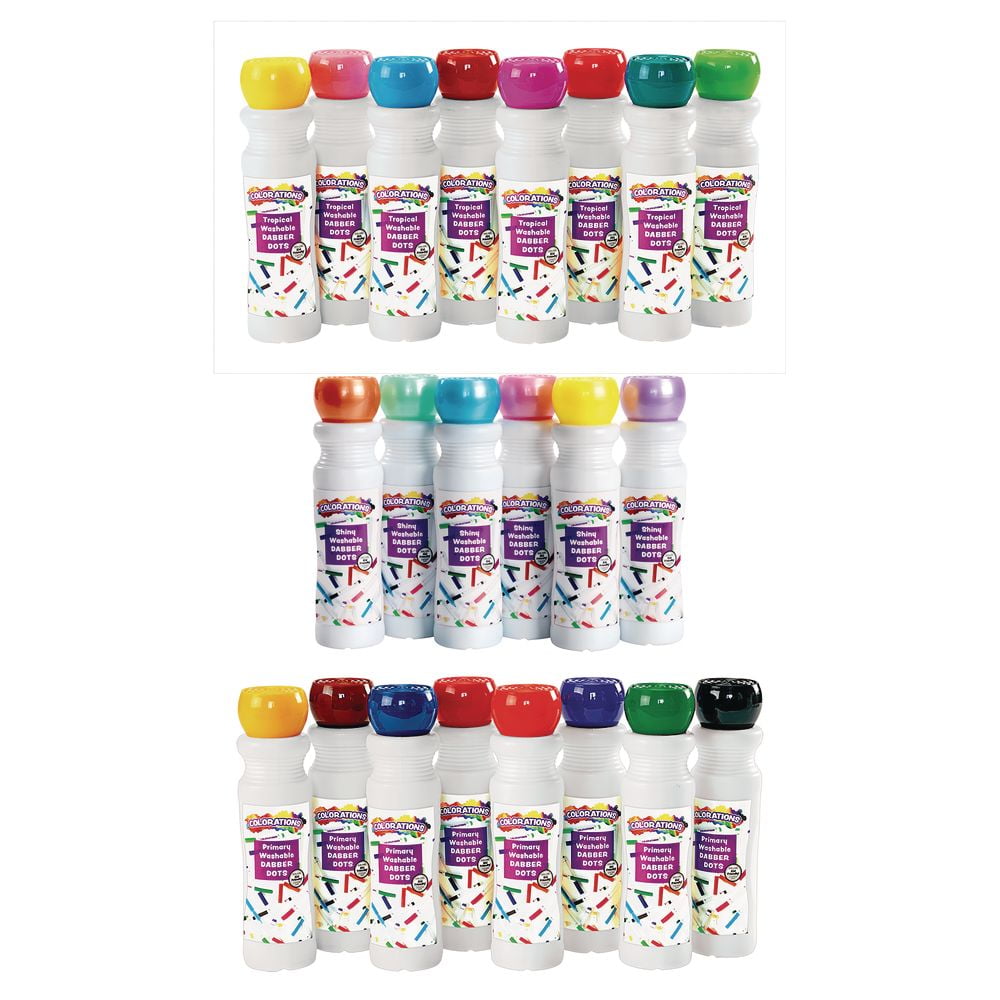 Colorations Washable Dabber Markers Value Pack - Set of 22 - Walmart.com