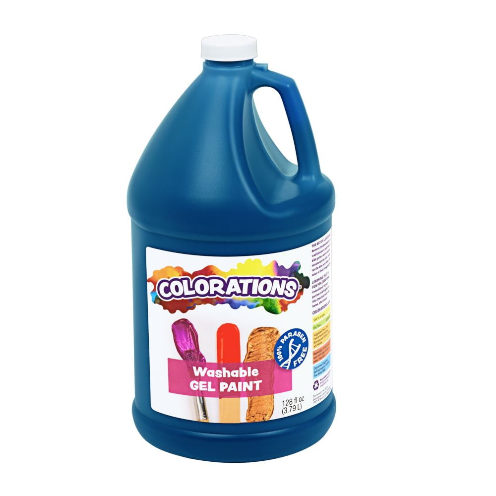 Colorations Paraben-Free Washable Gel Paint, Blue- Gallon - Walmart.com
