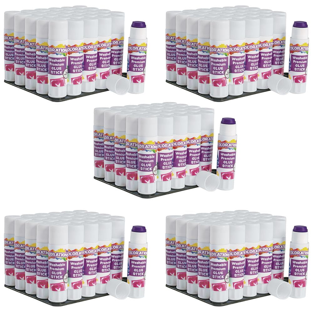Colorations Washable Premium Purple Glue Sticks, Set of 150, 0.32 oz ea ...