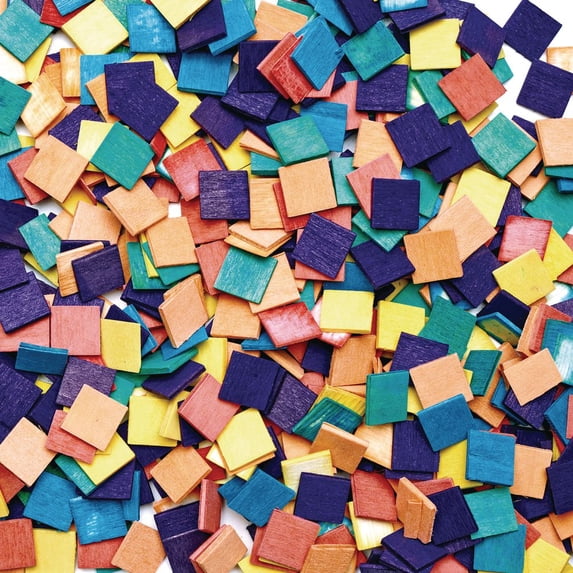 Colorations Wood Mosaic Squares - 1, 000 Pieces - Walmart.com