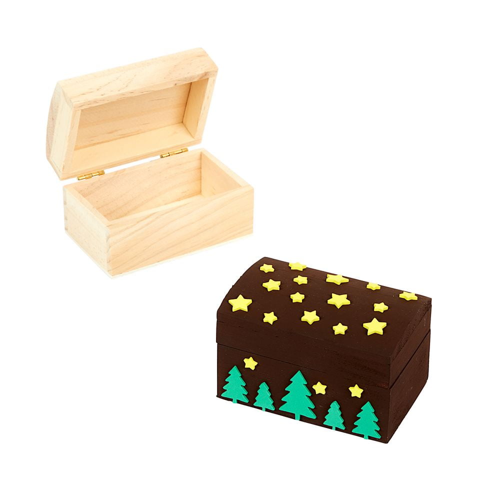 Colorations Wooden Treasure Boxes - Set of 12 - Walmart.com