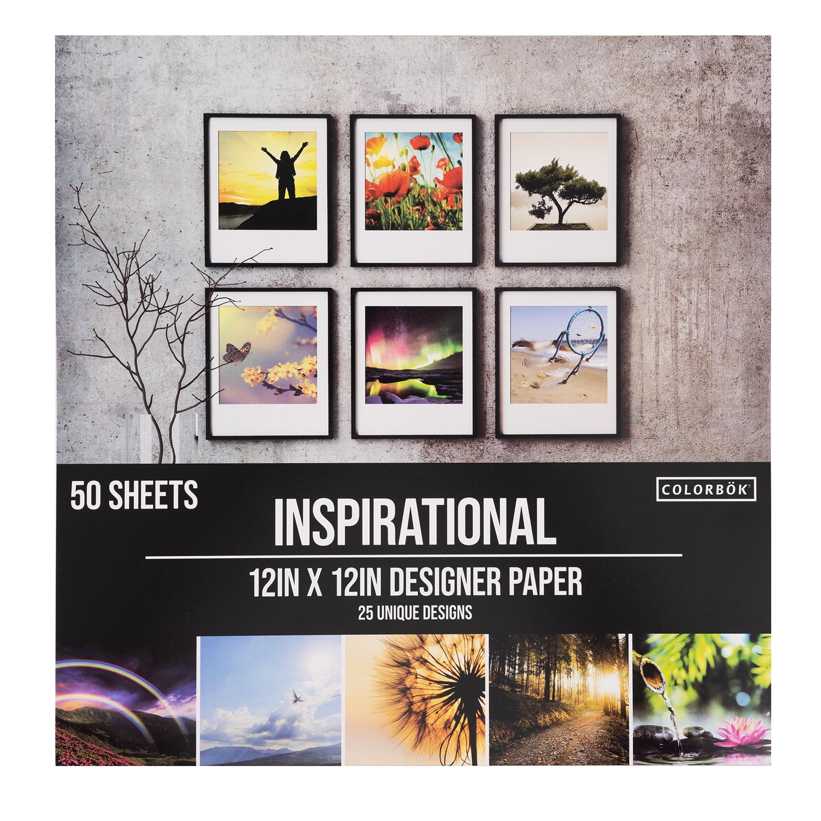 Colorbök 12" Inspirational Designer Paper Pad, 50 Piece - Walmart.com