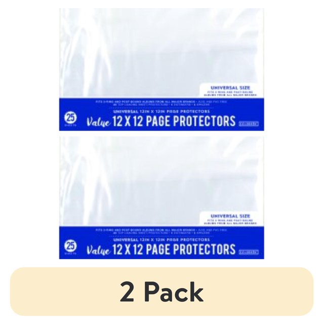 (2 pack) Colorbök Clear Plastic Page Protectors - 12x12 - 25 Sheets ...