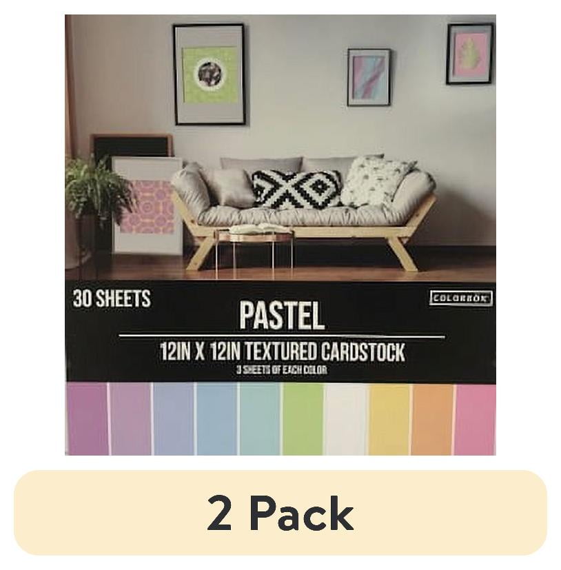 (2 pack) Colorbök Multicolor Textured Pastel Cardstock Pad 12"X12", 121 ...