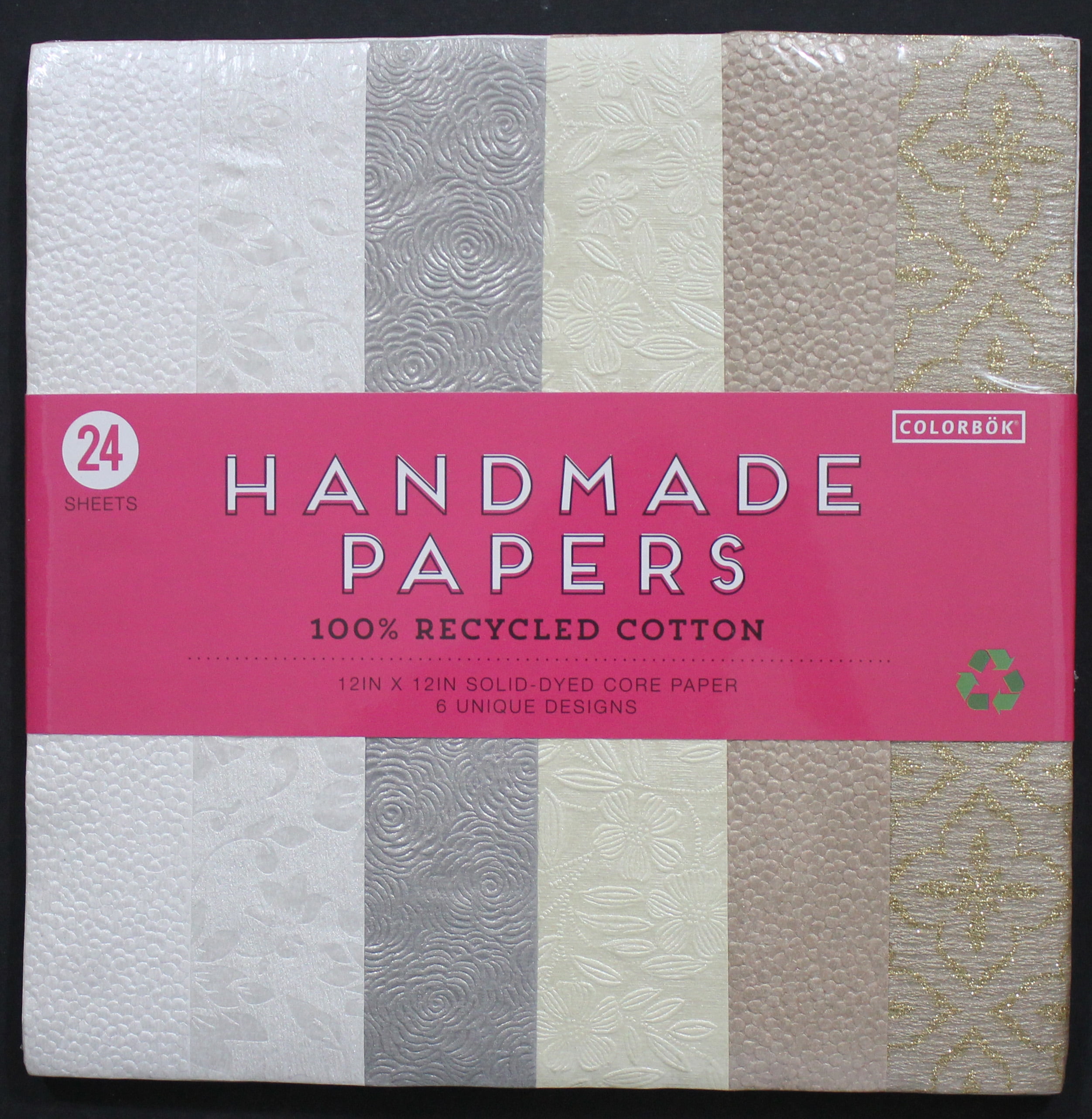 Colorbök Solid Multicolor Homemade Cardstock Paper Pad 12"X12" - 24 ...