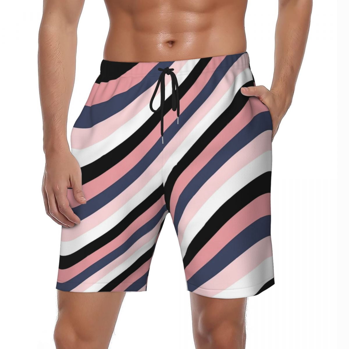 Colorblock Board Shorts Summer Multicolor Waves Stylish Board Short ...