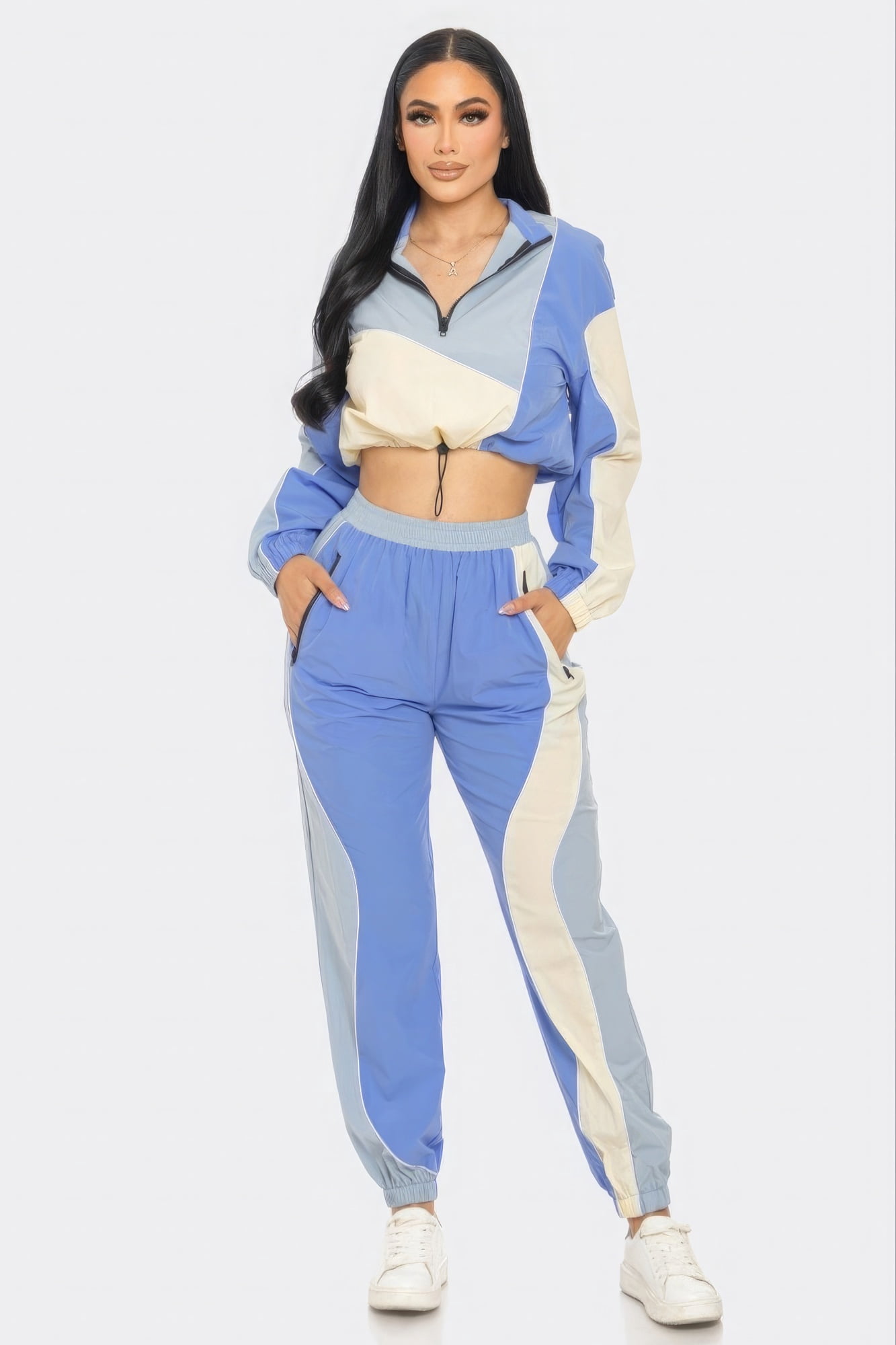 Colorblock Cargo Jogger Set - Walmart.com