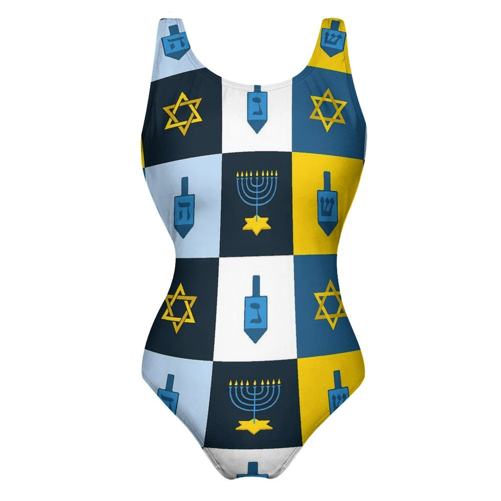 Colorblock Swimsuit Colorful Print Push Up Swimwear One-Piece Holiday ...