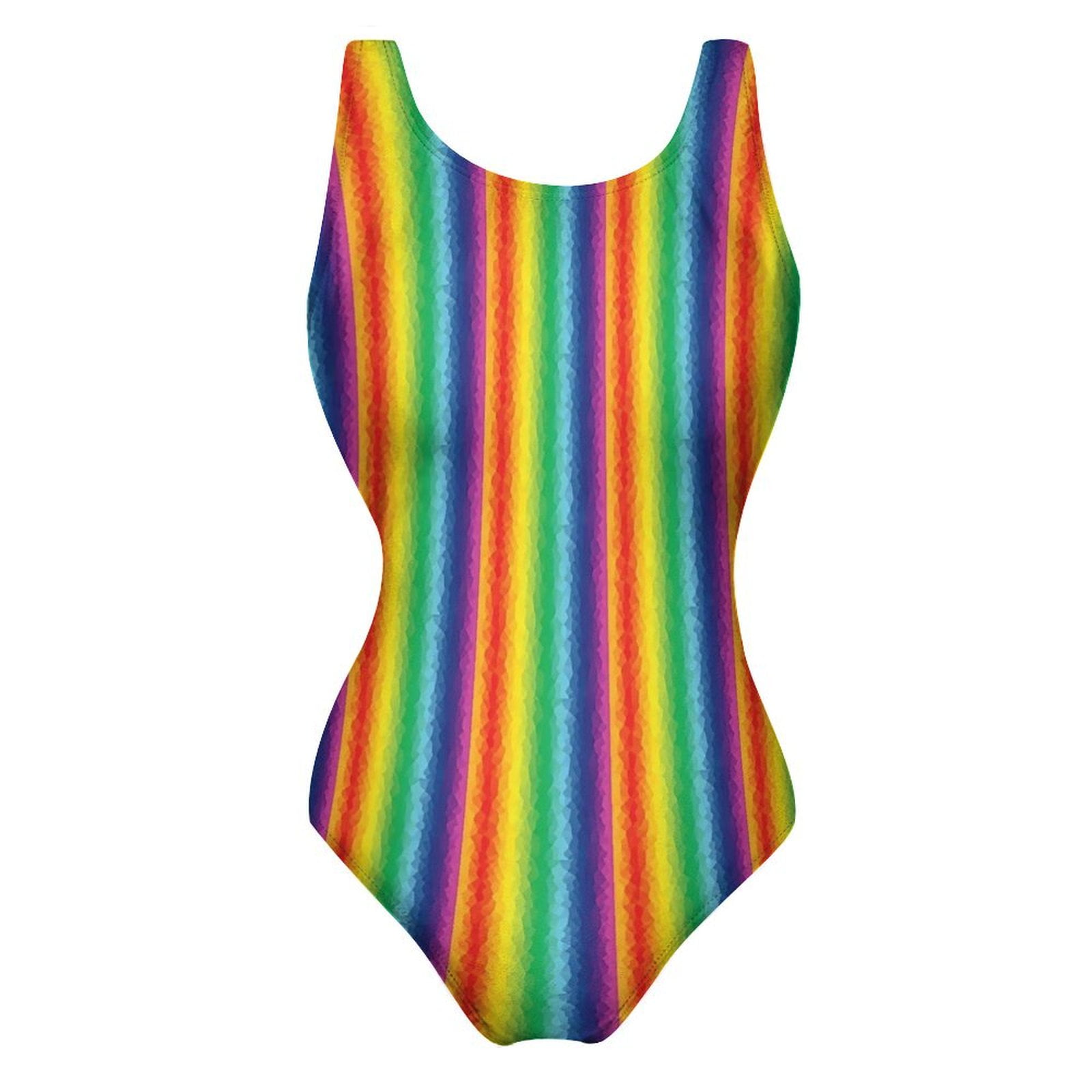 Colorblock Swimsuit Colorful Print Push Up Swimwear OnePiece Holiday ...