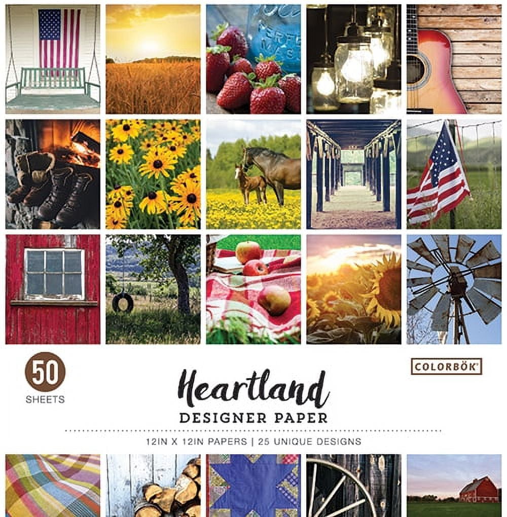 Colorbok 12"x12" Heartland Designer Paper, 50 Count - Walmart.com