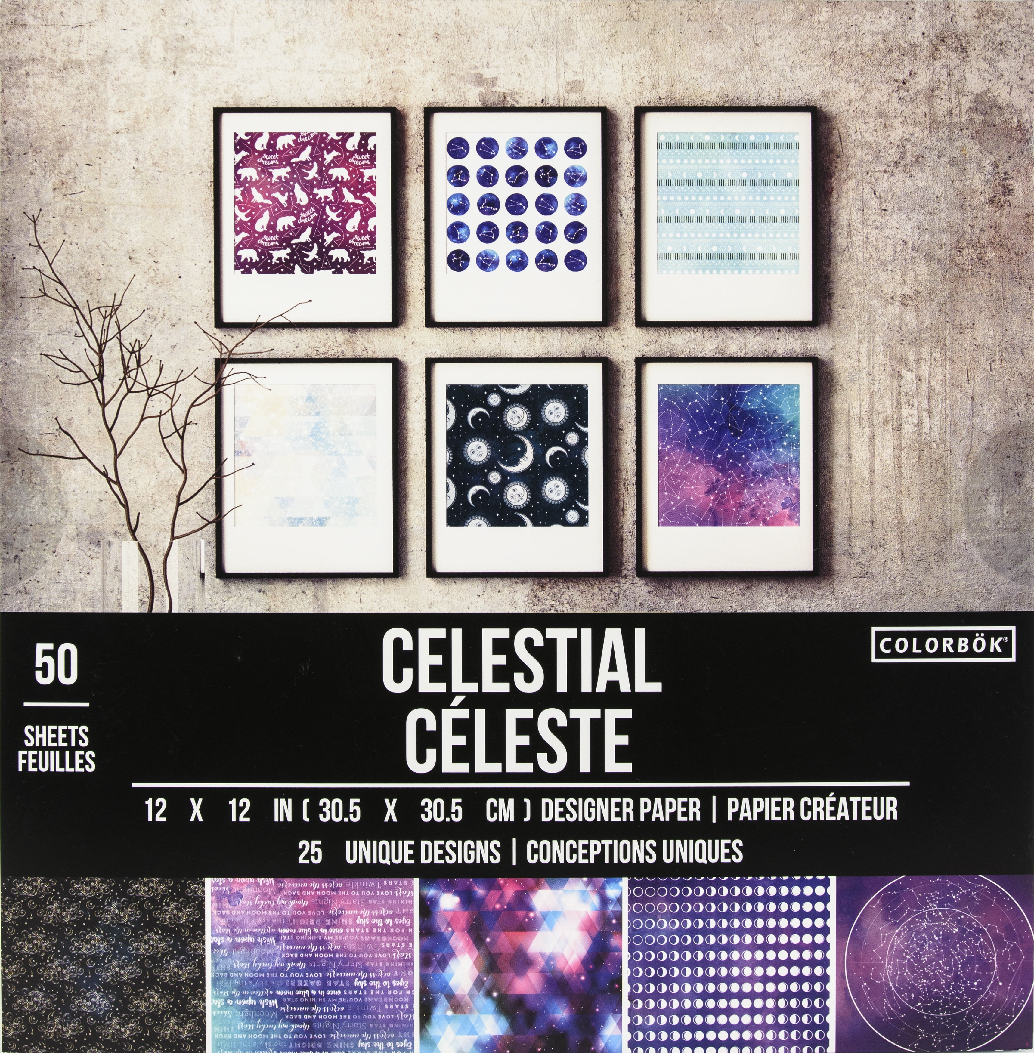 Colorbok Designer Paper 12"X12"-Celestial - Walmart.com