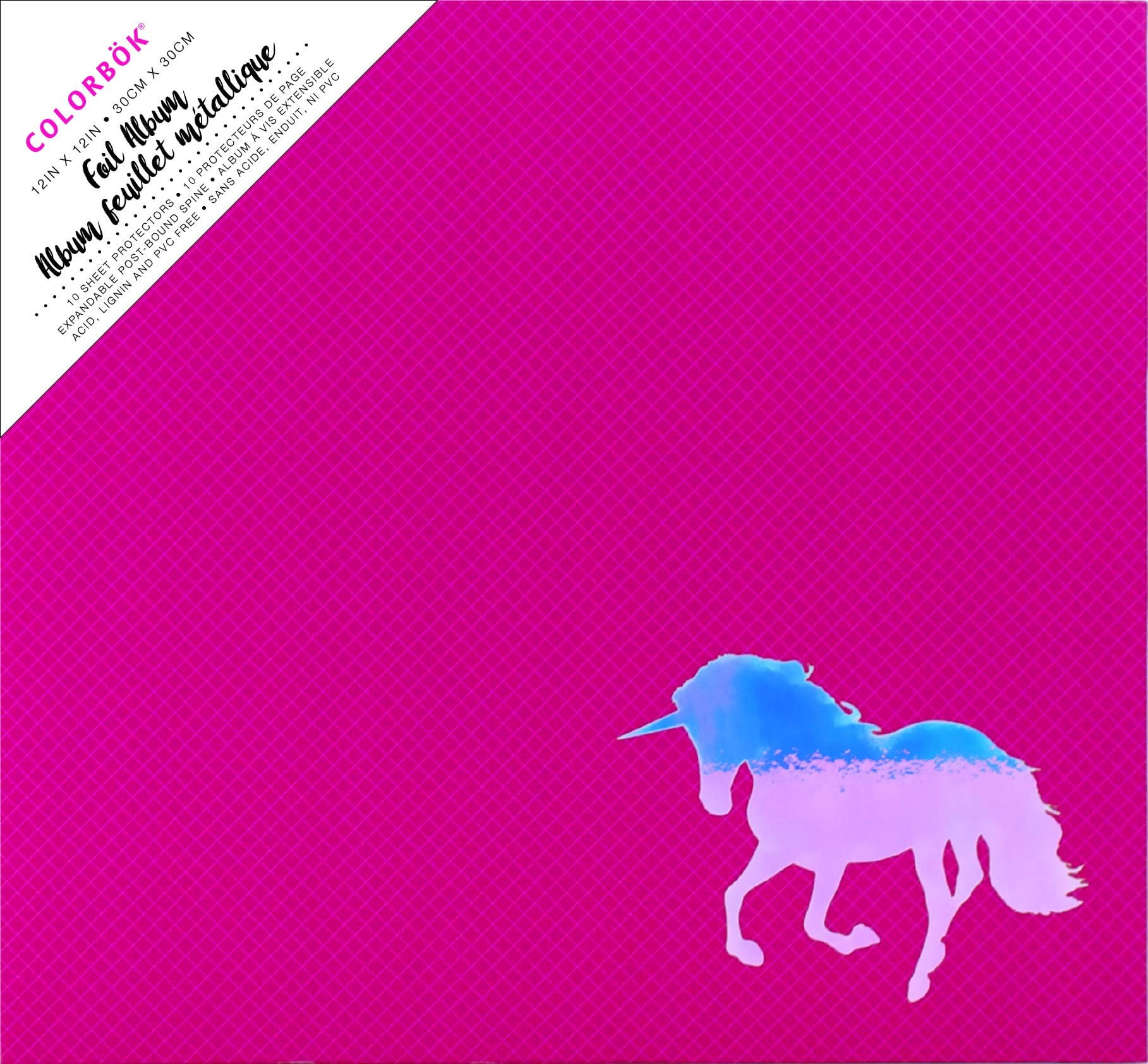 Colorbok Pink Glitter 12in Scrapbook Album Deluxe Unicorn - Walmart.com
