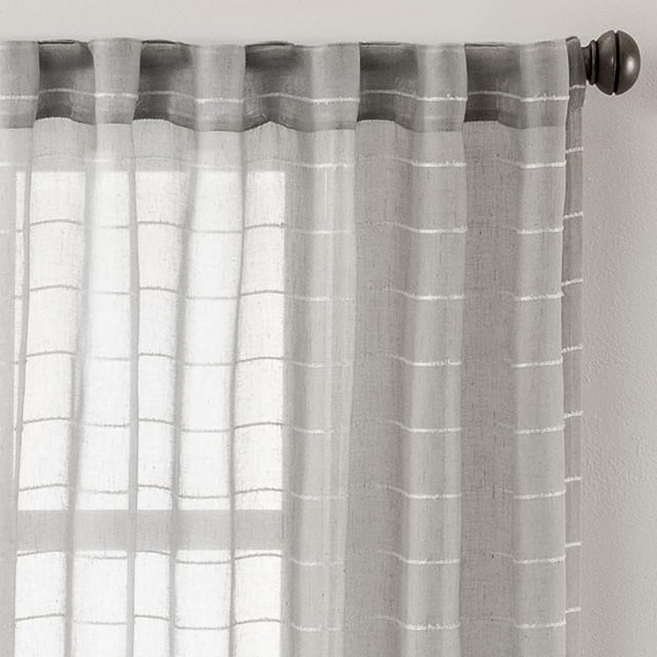 Colordrift Inez Stripe 84" Rod Pocket/back Tab Sheer Curtain Panel In ...