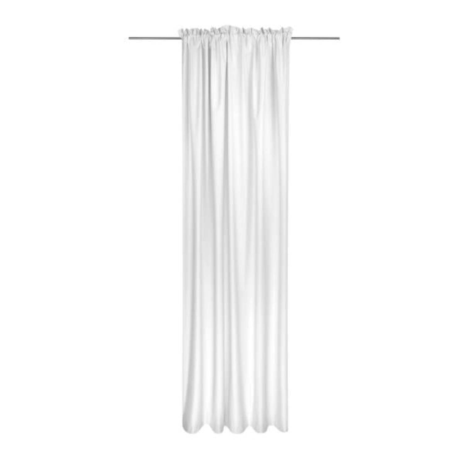 Colordrift White Solid Polyester 50 in. W X 80 in. L Rod Pocket ...