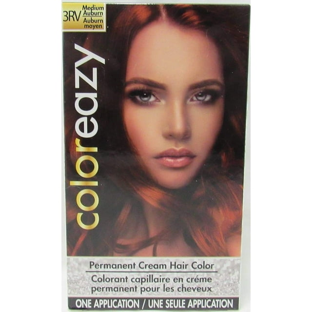 Coloreazy Permanent Cream Hair Color, Medium Auburn - Walmart.com