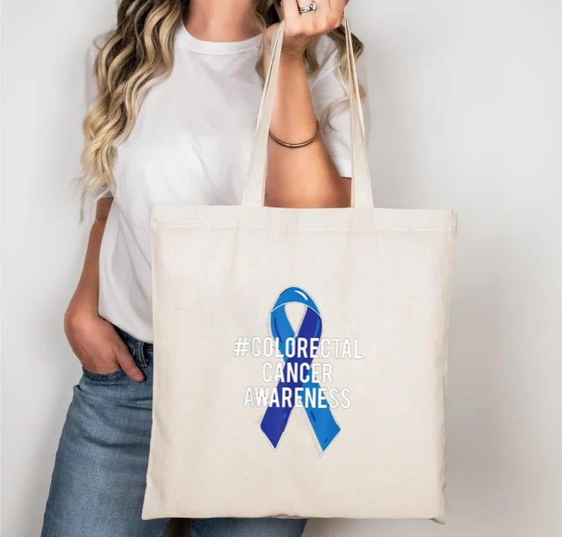 Colorectal Cancer Awareness Blue Ribbon Support Fight Cure Hope Gift ...