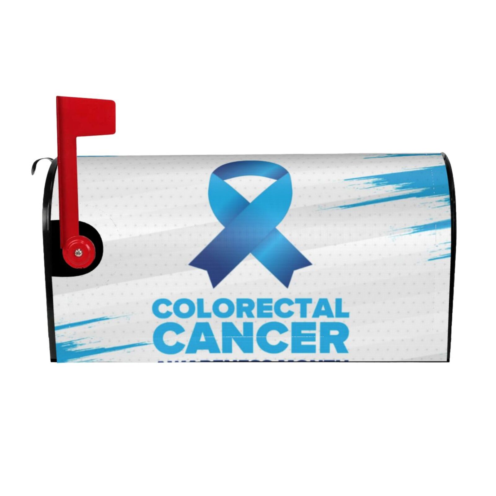 Colorectal Cancer Awareness Month Blue Ribbon 2025 Magnetic Mailbox ...