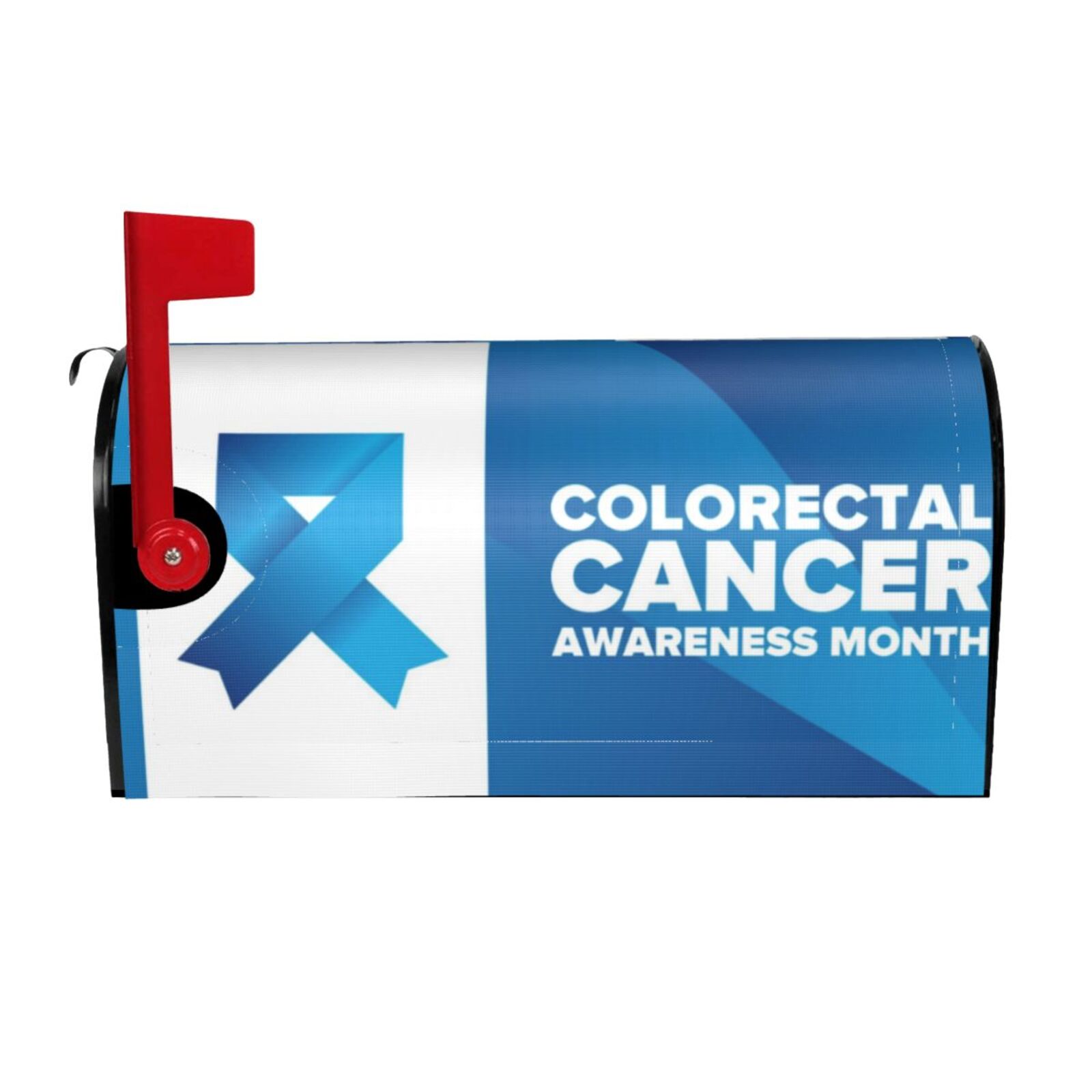 Colorectal Cancer Awareness Month Blue Ribbon 2025 Magnetic Mailbox ...