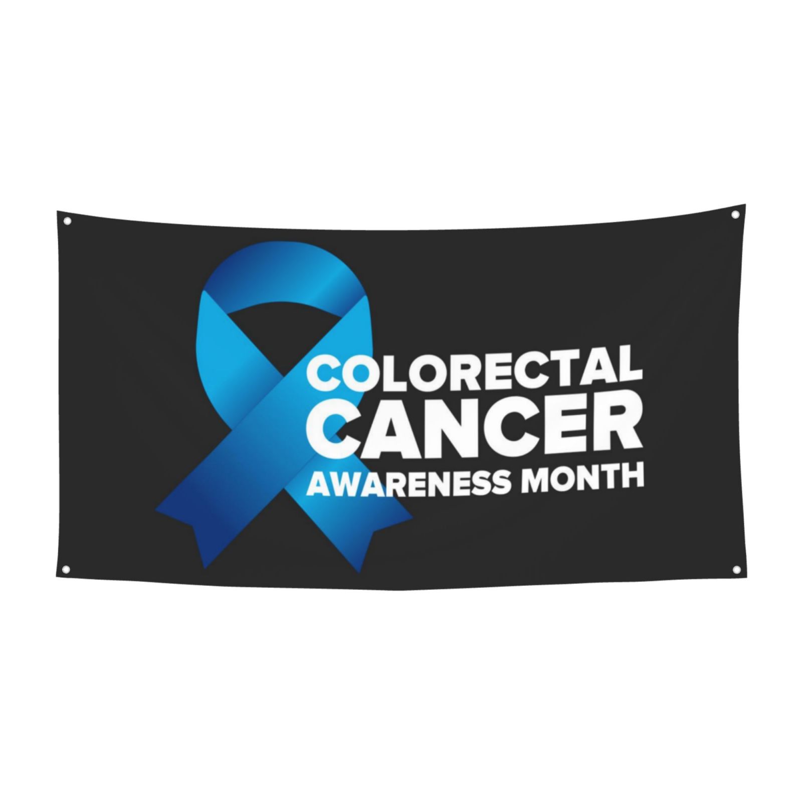 Colorectal Cancer Awareness Month Blue Ribbon Banner Backdrop Flag ...