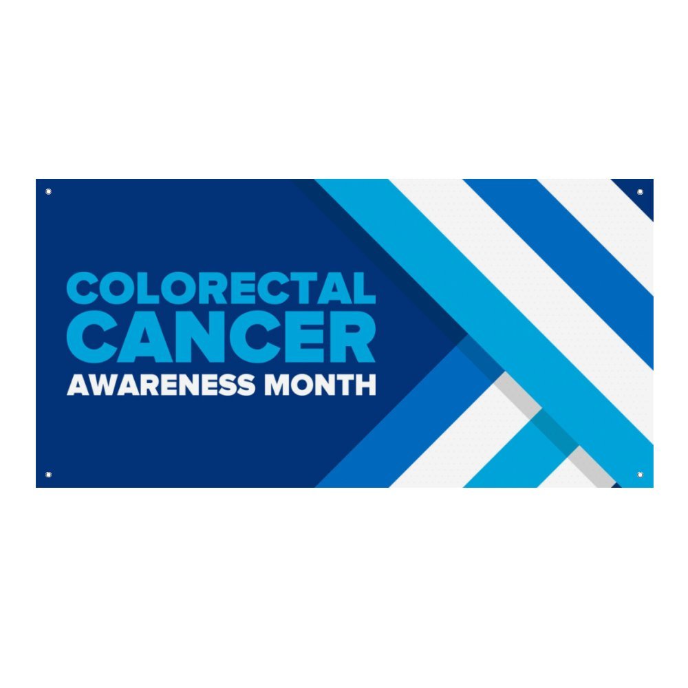 Colorectal Cancer Awareness Month Blue Ribbon Banner Backdrop Large ...