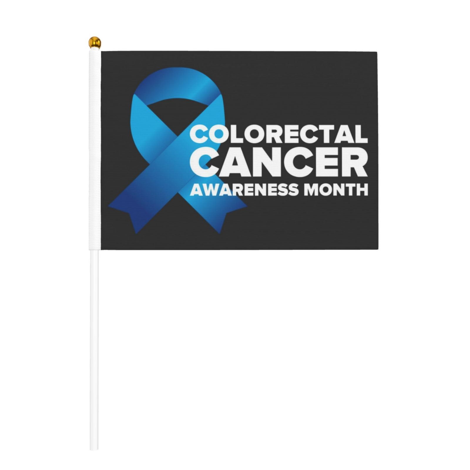 Colorectal Cancer Awareness Month Blue Ribbon Flags 10 Packs Mini