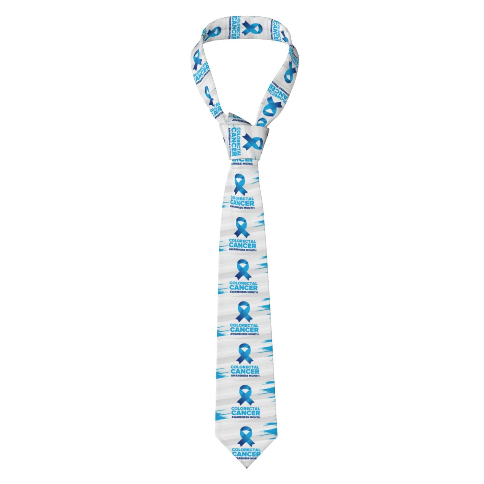 Colorectal Cancer Awareness Month Blue Ribbon Ties for Men Business ...