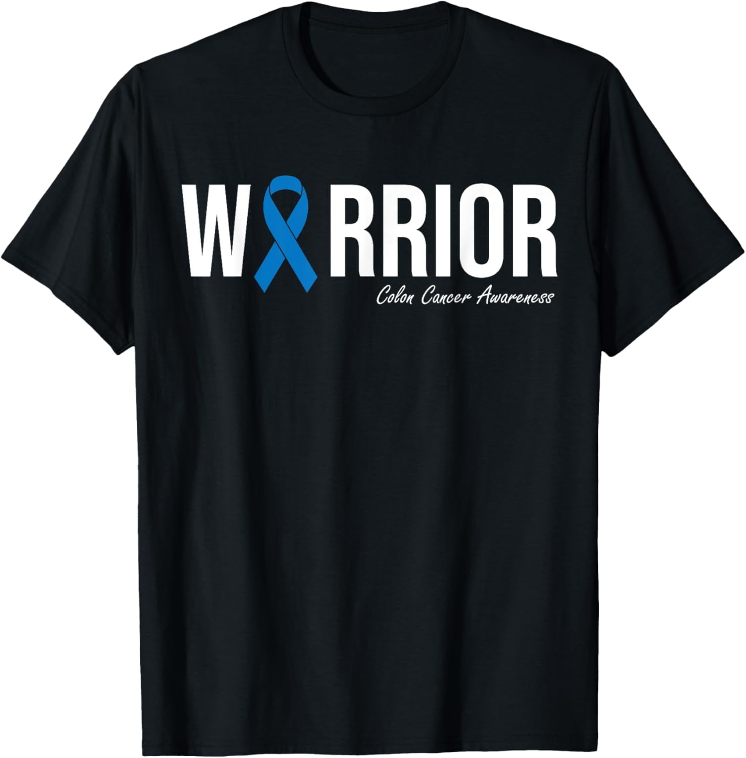Colorectal Cancer Colon Cancer Blue Ribbon T-Shirt - Walmart.com