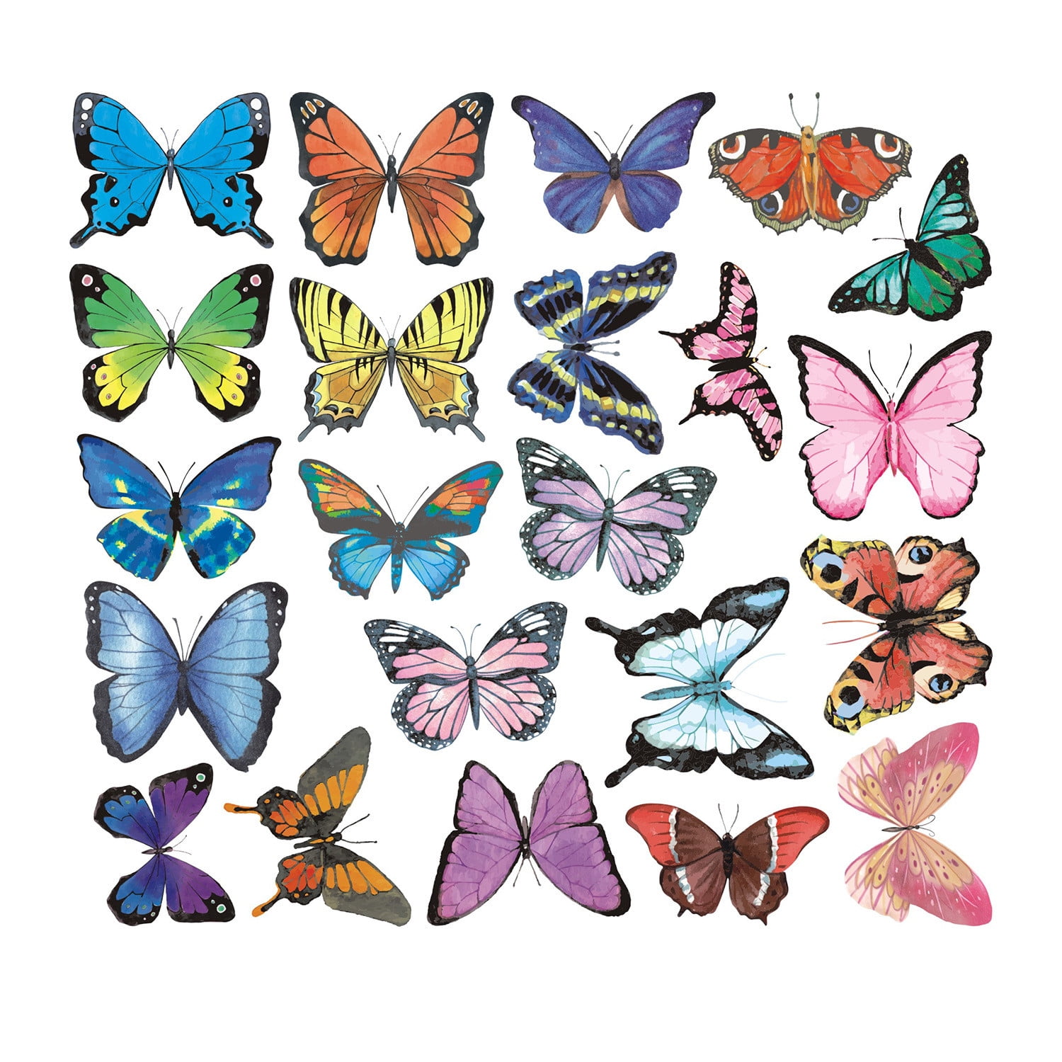 Colored 3D Butterfly Window Stickers Spring Window Stickers Decoration ...