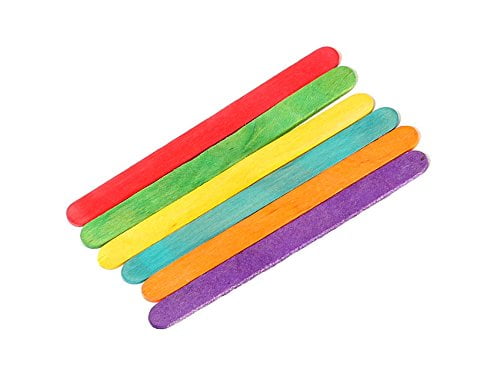 Colored-500 Wooden Colored Craft Sticks, 4.5" (Pack of 500) - Walmart.com