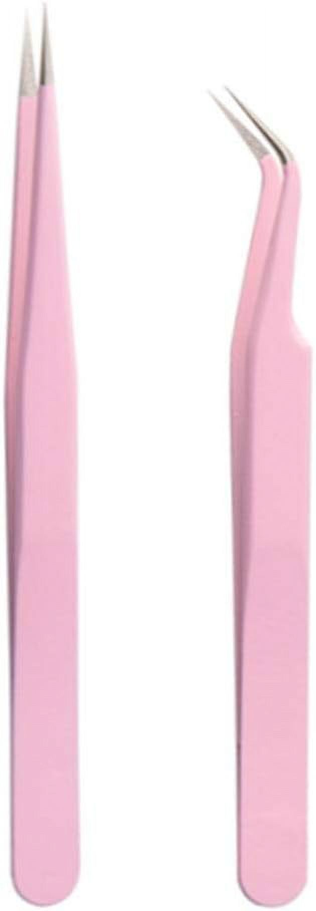 Colored Antistatic Tweezers 2 Piece Set, Grafting Eyelash Special ...